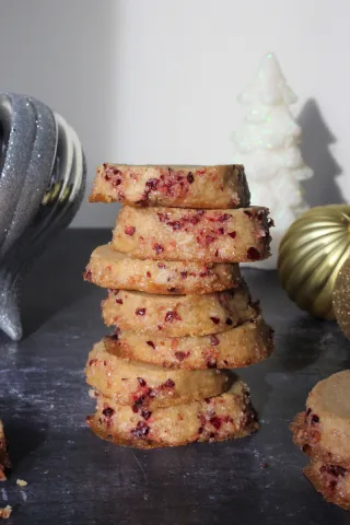 Maple Shortbread Cookies with Cranberry Sugar - Butternut Mountain Farm