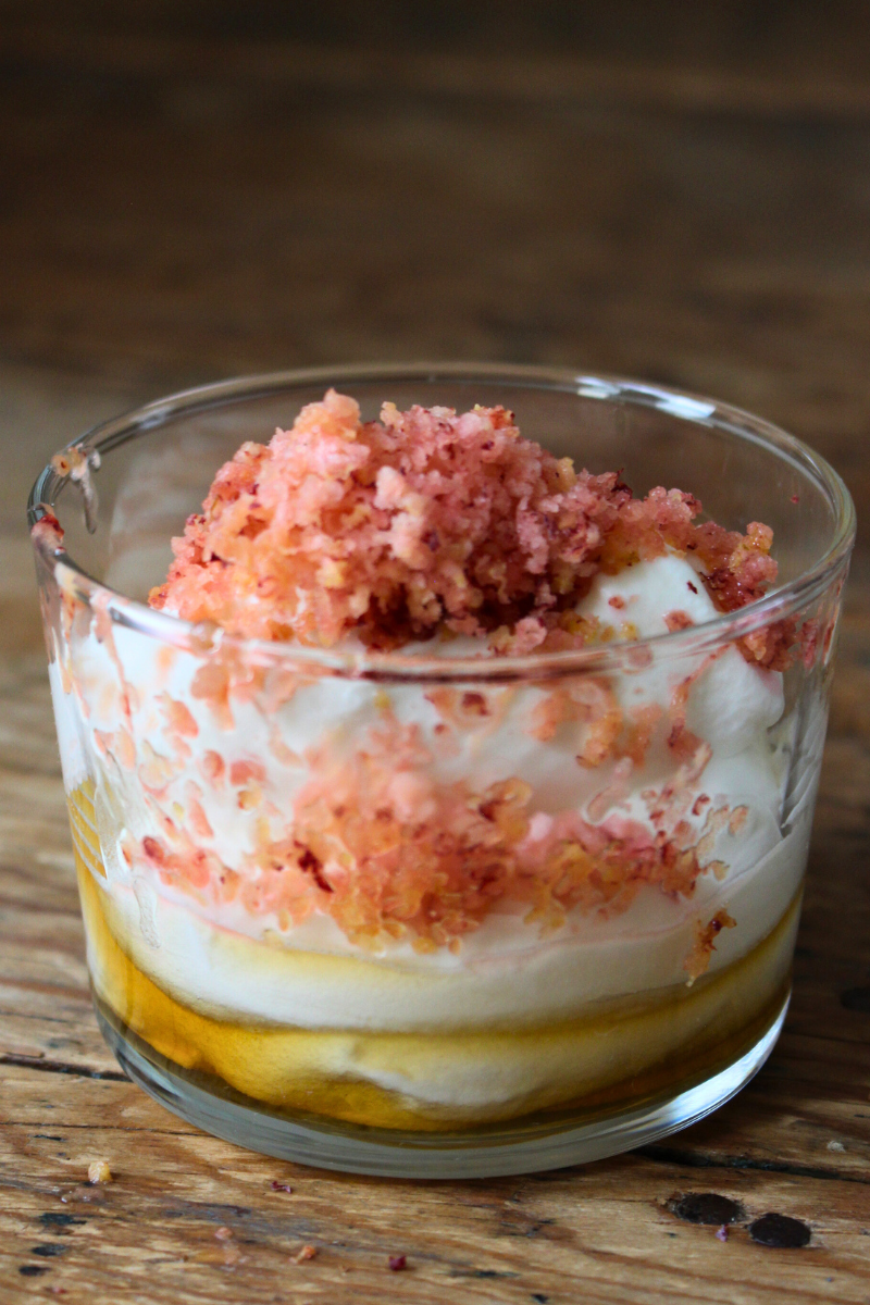 Maple Mascarpone Mousse with Frozen Shaved Peach - Butternut Mountain Farm